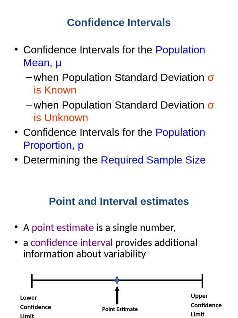 Estimation of Confidence Intervals | PDF