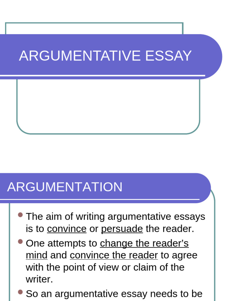 Argumentative Essay Powerpoint | PDF