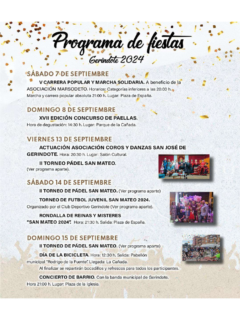 PROGRAMA FIESTAS SAN MATEO 2024 | PDF