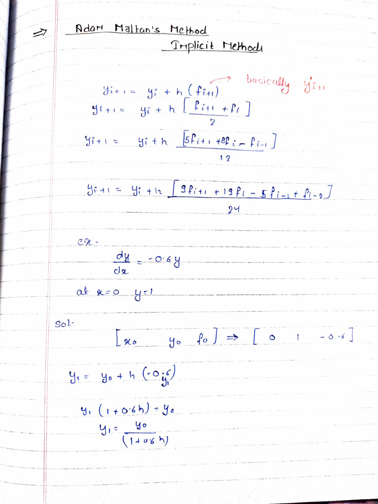 Adam Maltan's Method - ODE IVP | PDF