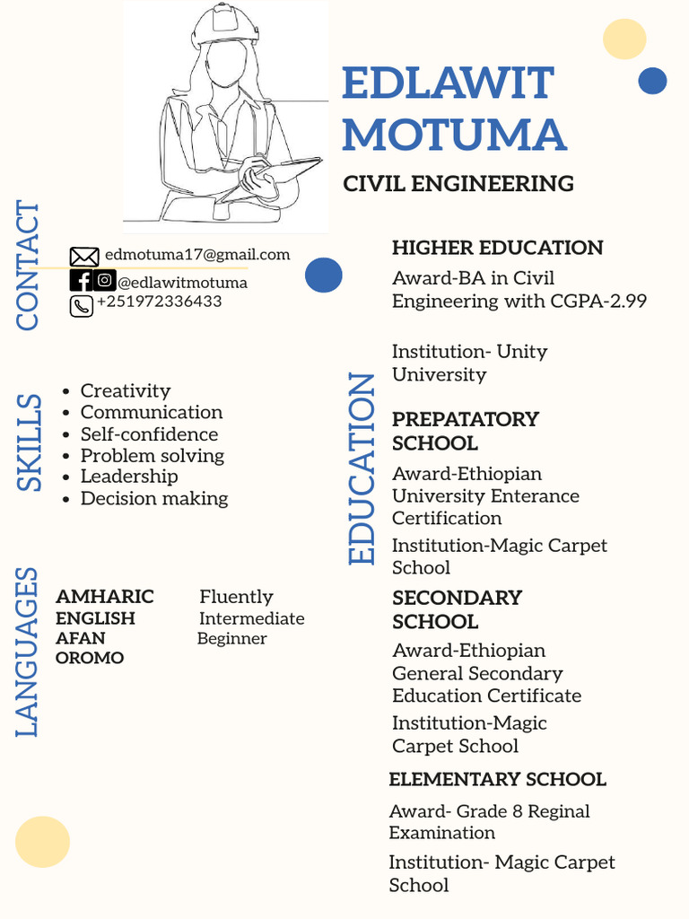 Edlawit Motuma CV | PDF