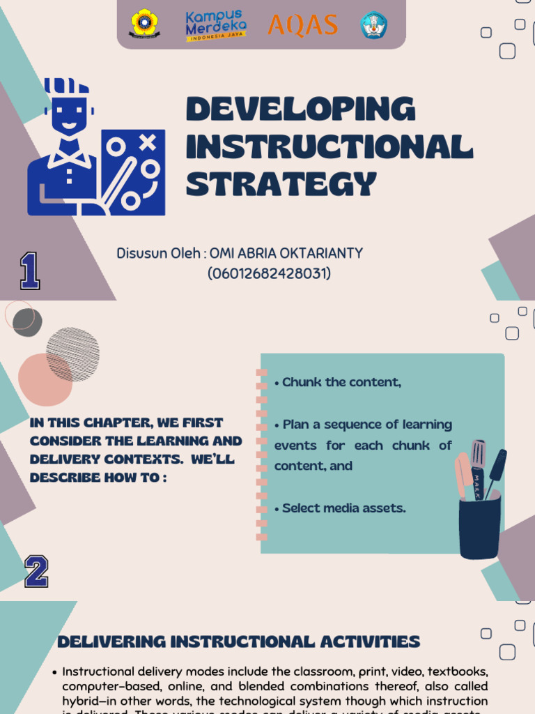Developing Instructiona Strategy - Omi Abria | PDF