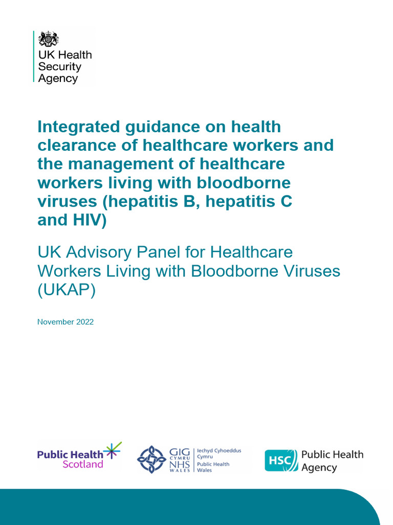 Integrated Guidance For Management of BBV in HCW November 2022 Update | PDF