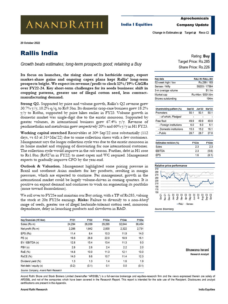 Anand_Rathi_Rallis_India_Q2FY23_Result_Update | PDF