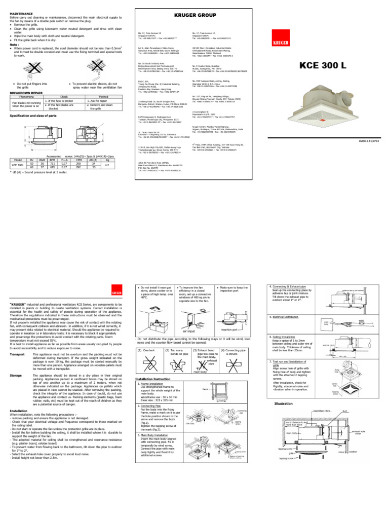 kruger-kce-series-general-instructions-2 | PDF