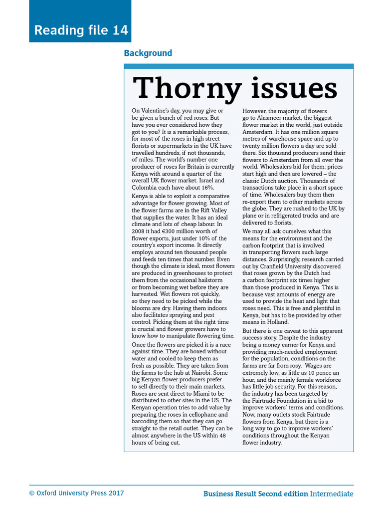 BEC - Intermediate, Reading 14 | PDF