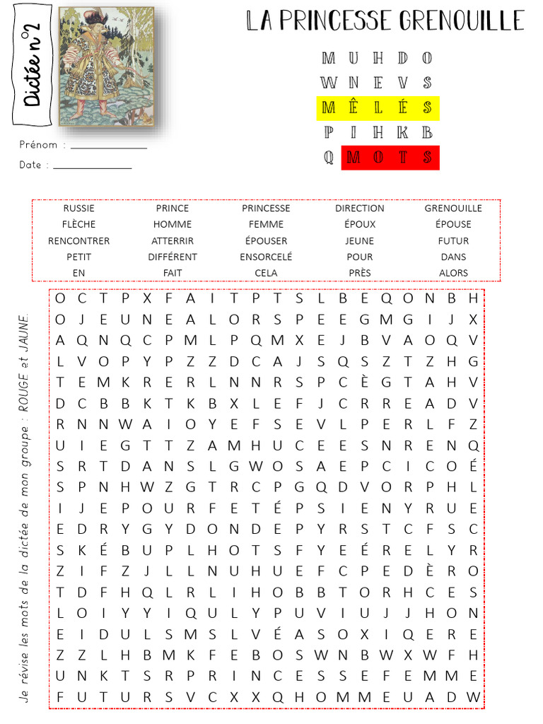 2 T2 Mots Meles La Princesse Grenouille | PDF