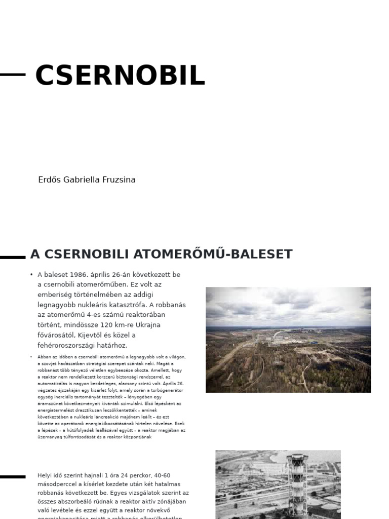 Csernobil Története PPT - Másolat | PDF