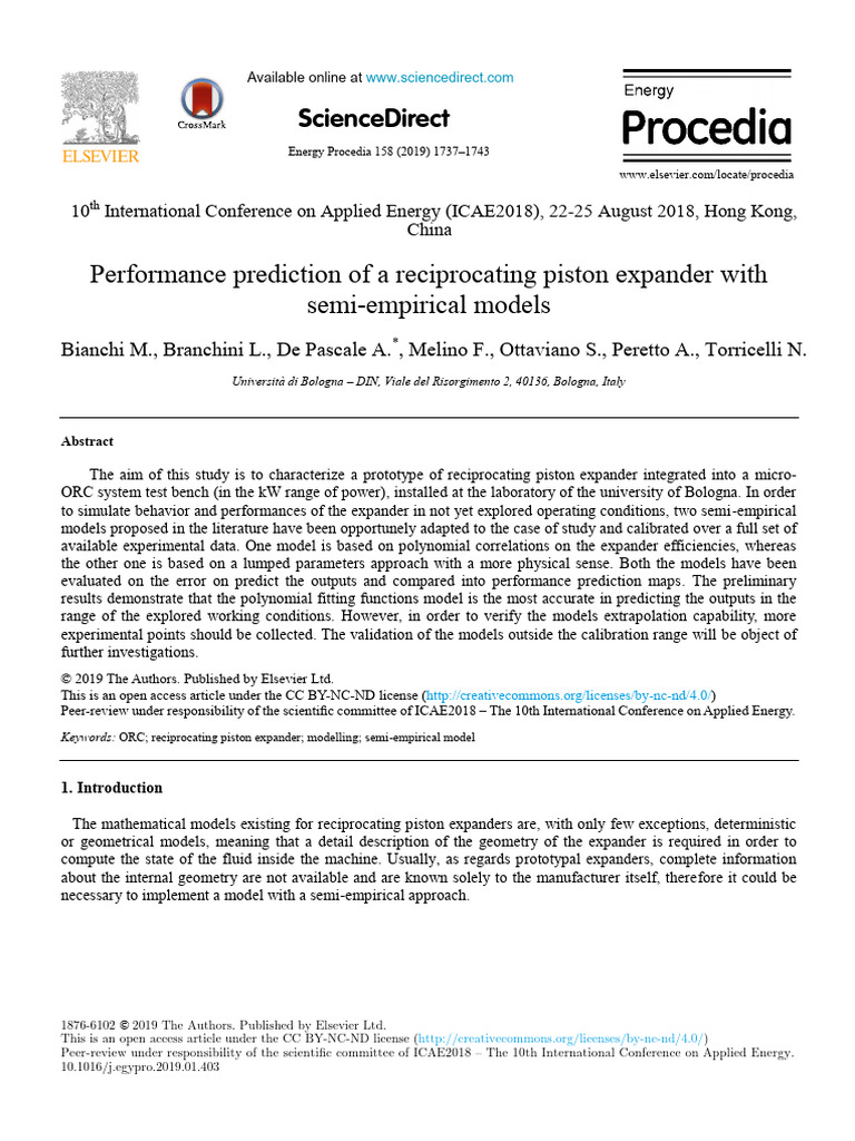 Performance Prediction of A Reciprocating Piston Expander With Semi ...