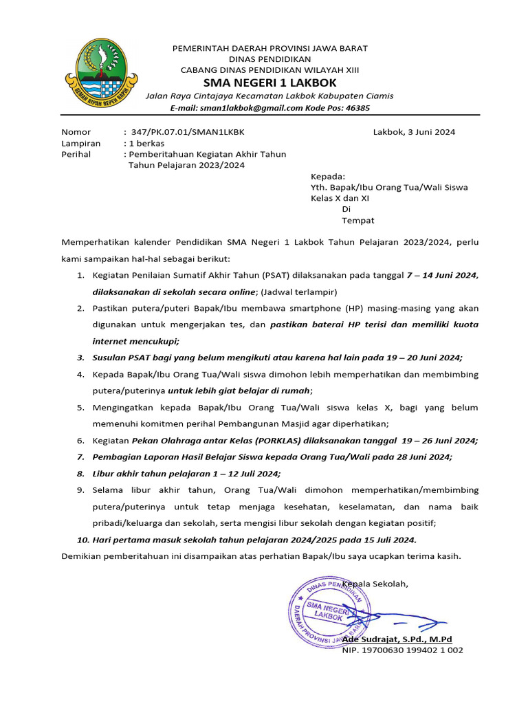 Se Psat 2024 (Siswa) | PDF