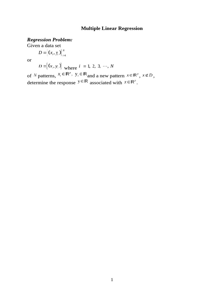 03 Multiple Linear Regression Part 01 | PDF