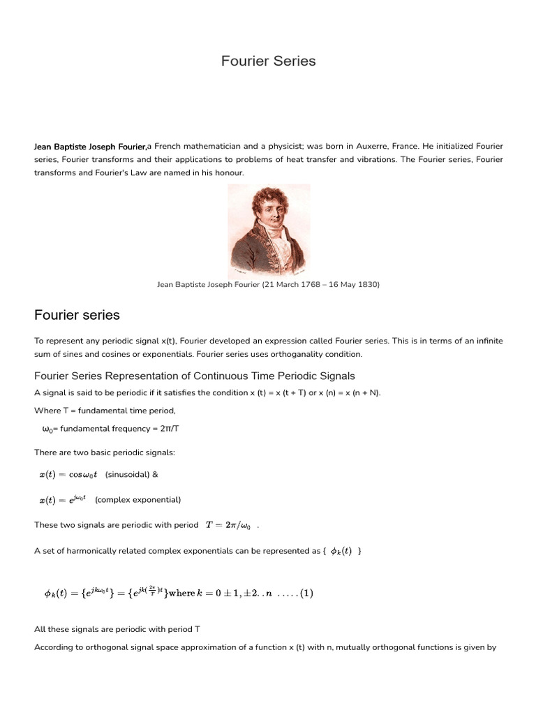 Fourier Series - Tutorialspoint | PDF