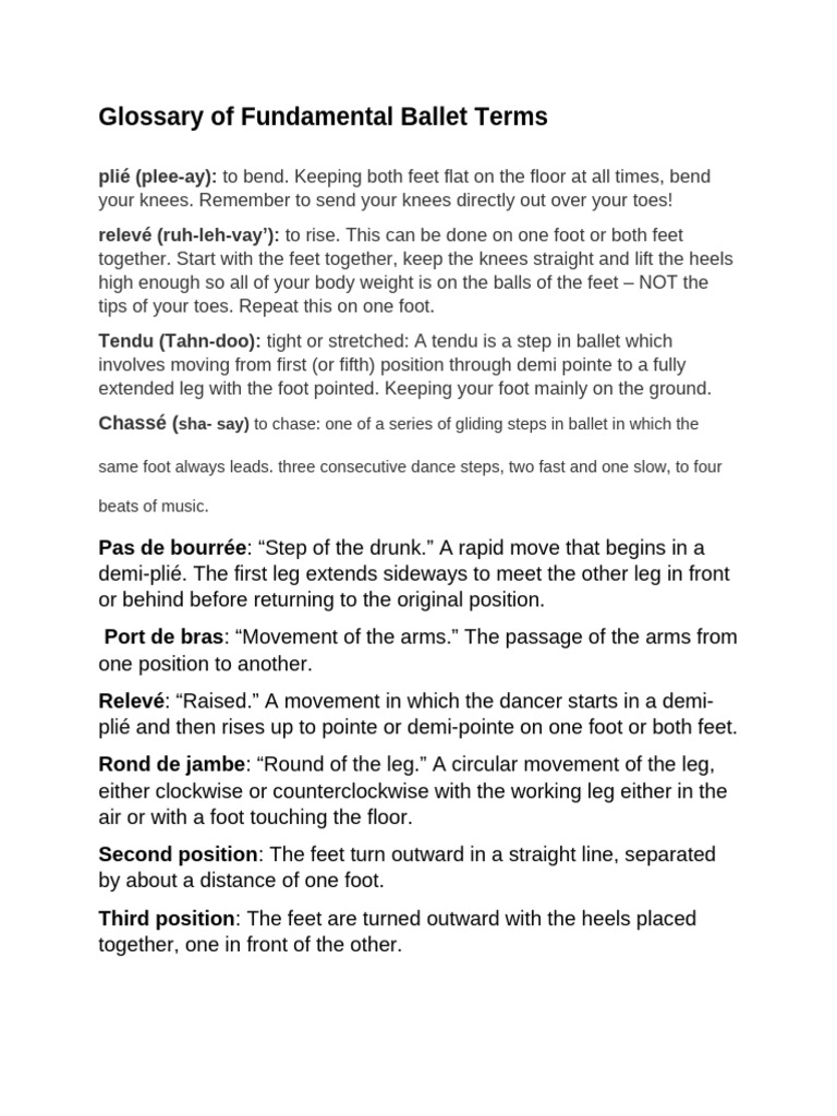 Glossary-of-Fundamental-Ballet-Terms | PDF