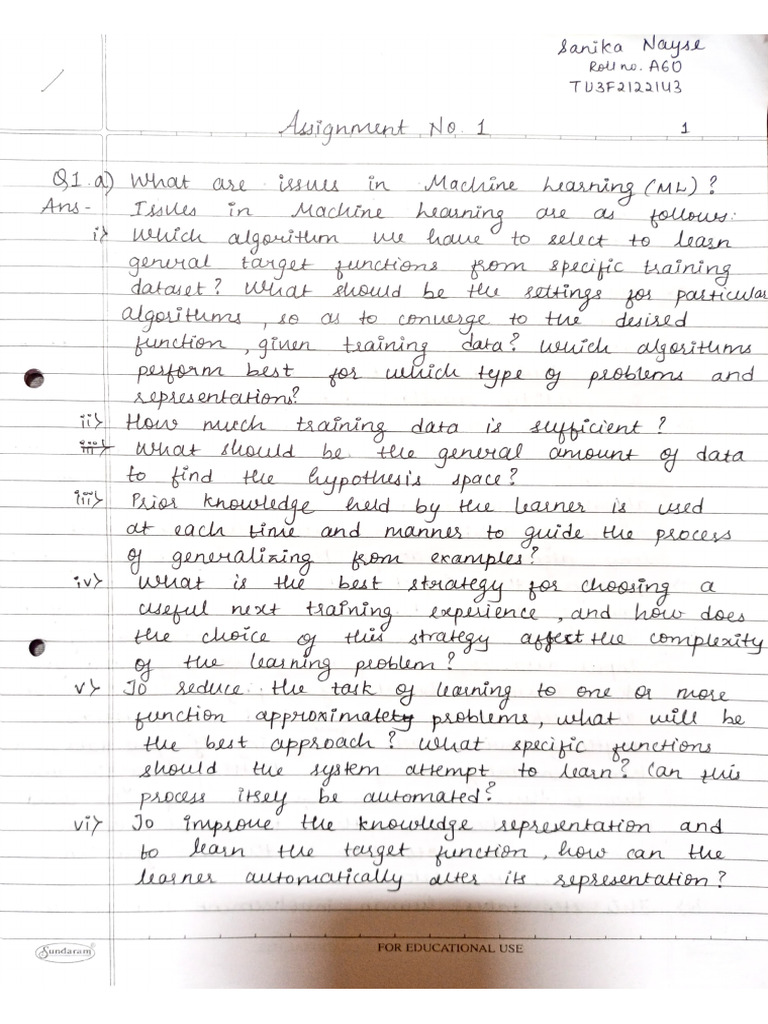 A60 ML Assignment | PDF