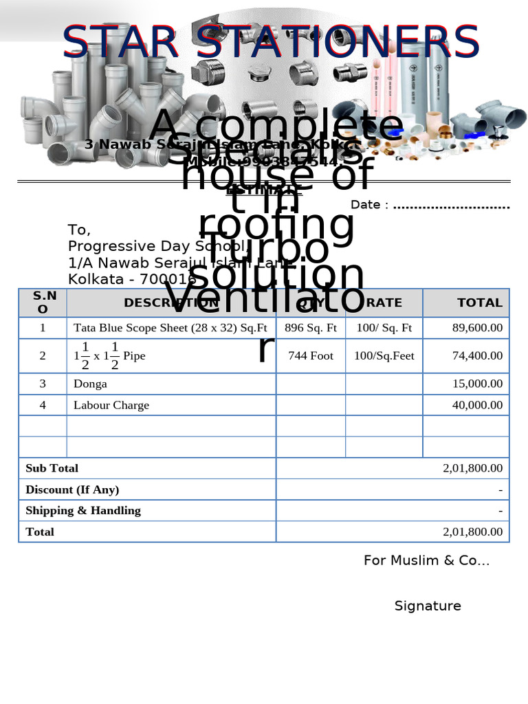 Plumber Bill | PDF | Abrahamic Religions