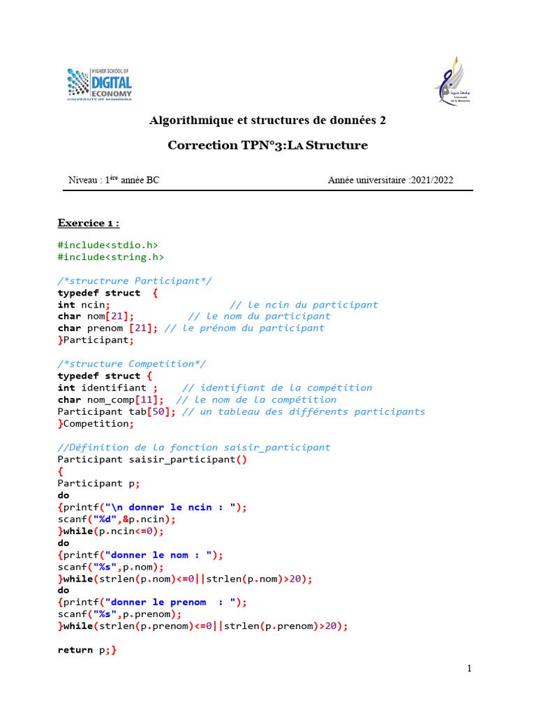Correction_TP3_(Structure) (3) | PDF