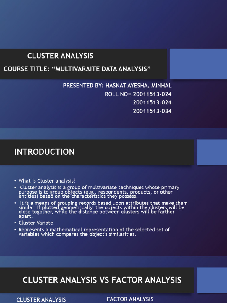 Group#10 (Cluster Analysis) | PDF | Cluster Analysis | Factor Analysis