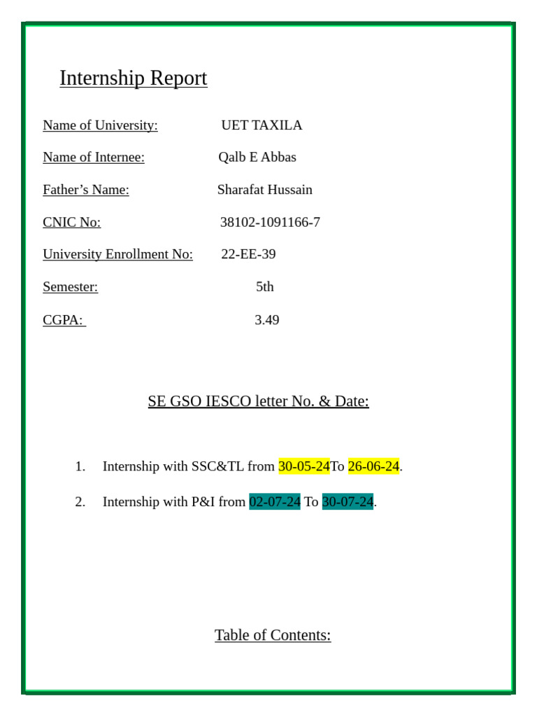 Qalb e Abbas Iesco Assignment | PDF