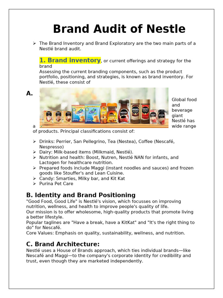 Brand Audit of Nestle | PDF