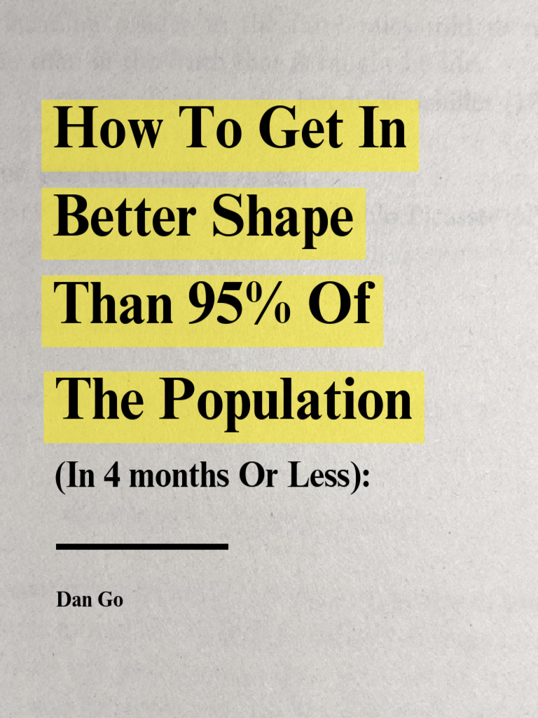 How To Get in Better Shape Than 95 - of The Population | PDF