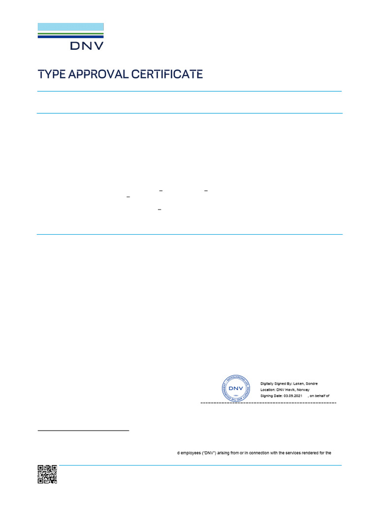 DNV GL Type Approval Duralnode XP LD Aluminium Anodes MME - Client ...