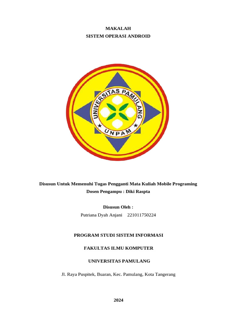 Putriana Dyah Anjani - Mobile Programing | PDF