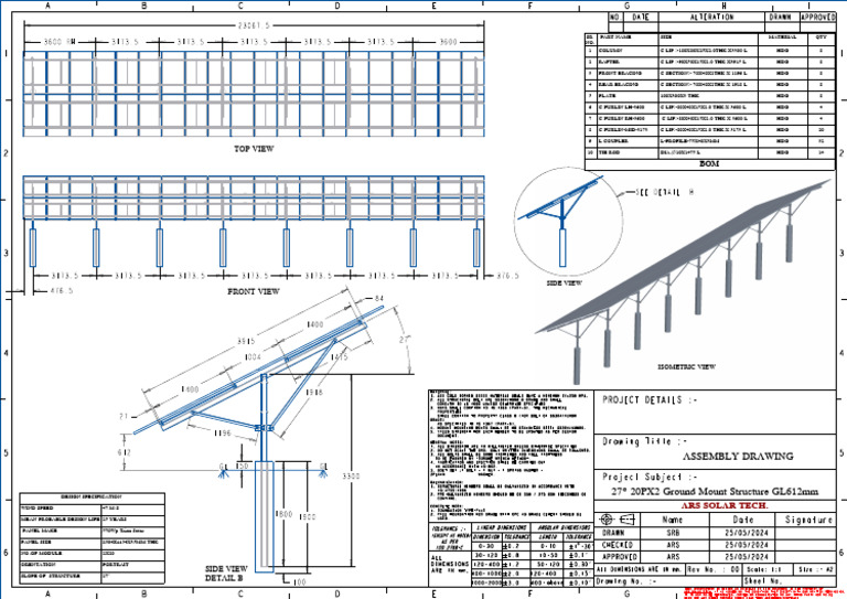 TDS HF-EN-20240100000035 Cosine Power 20PX2 Ground Mount Structure | PDF