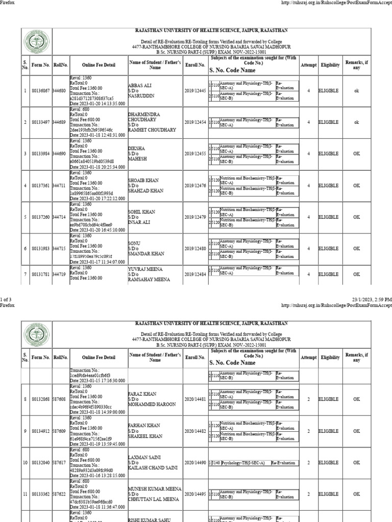 BSC 1st Yrs Revel | PDF