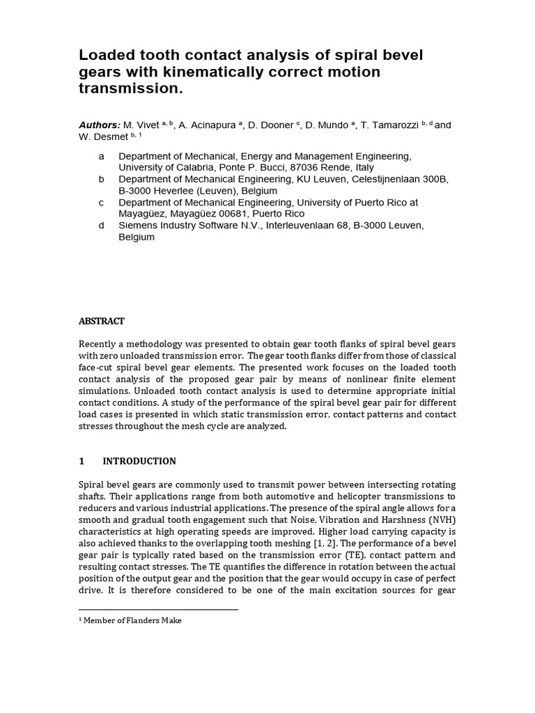 Vivet IGC2018 LTCASpiralBevelGears | PDF | Gear | Science & Mathematics