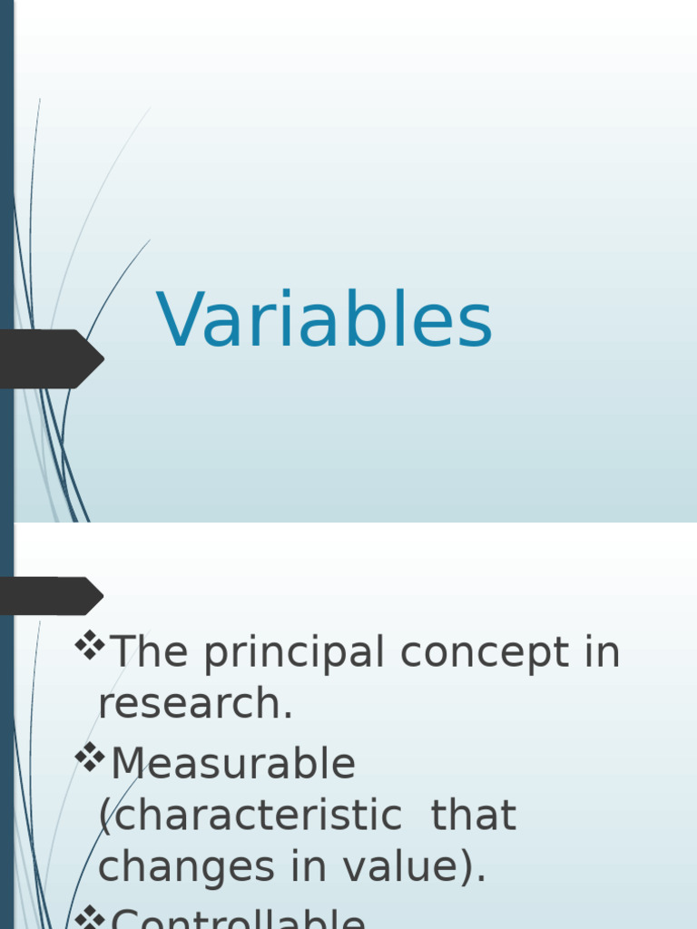 Types of Variables 1 | PDF