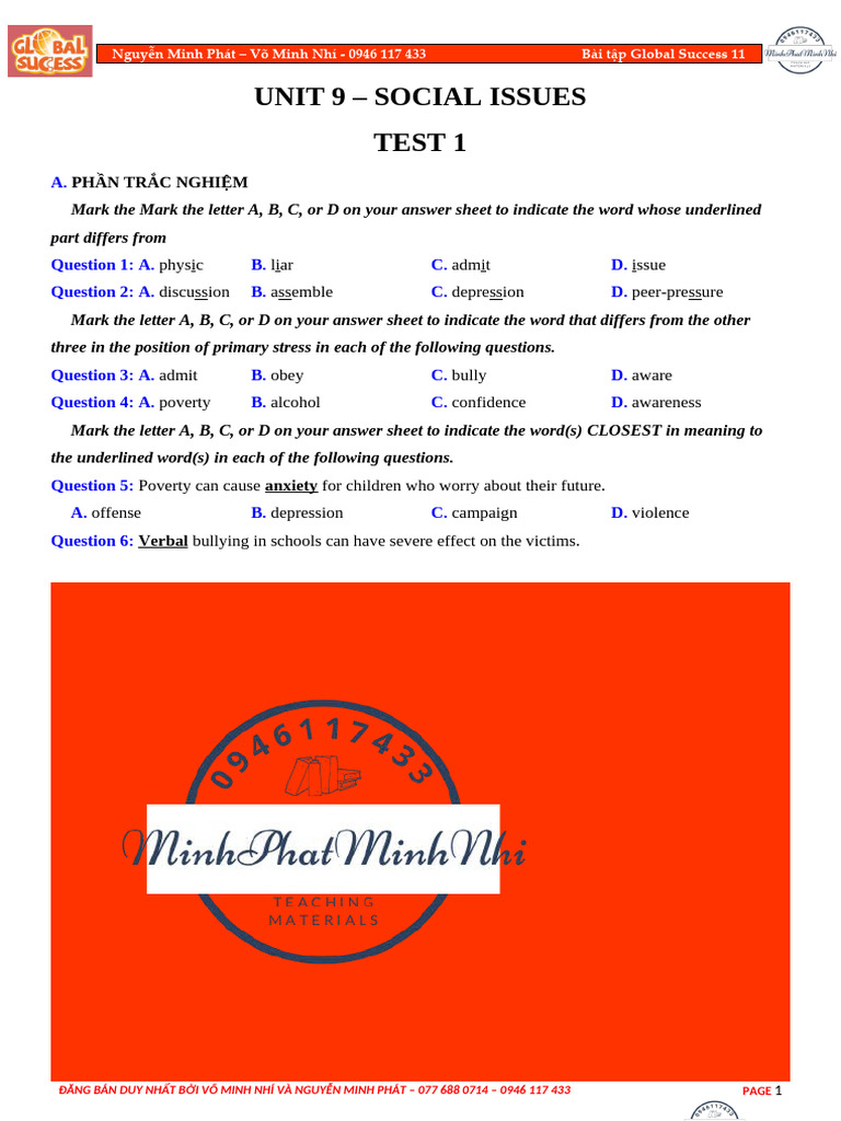 Test 1 U9 GB11 | PDF