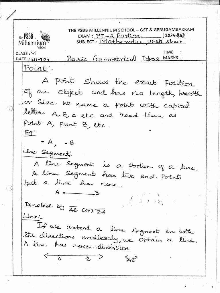 6- Basic Geometrical Ideas Worksheet1722663103 | PDF