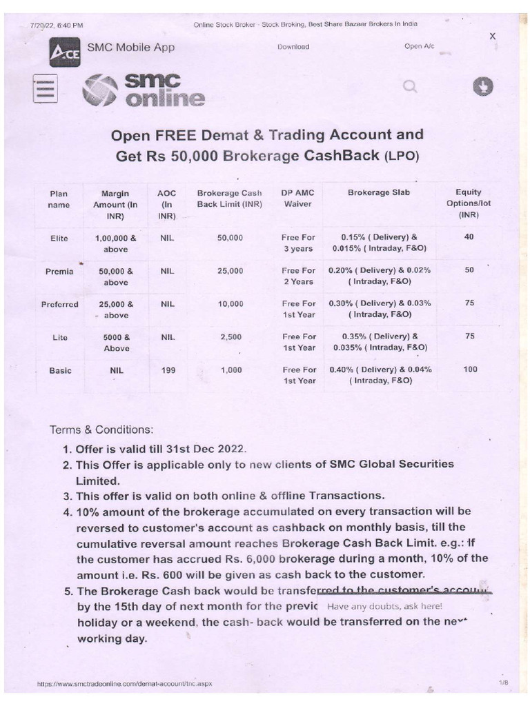 SMC Brokerage Plan | PDF
