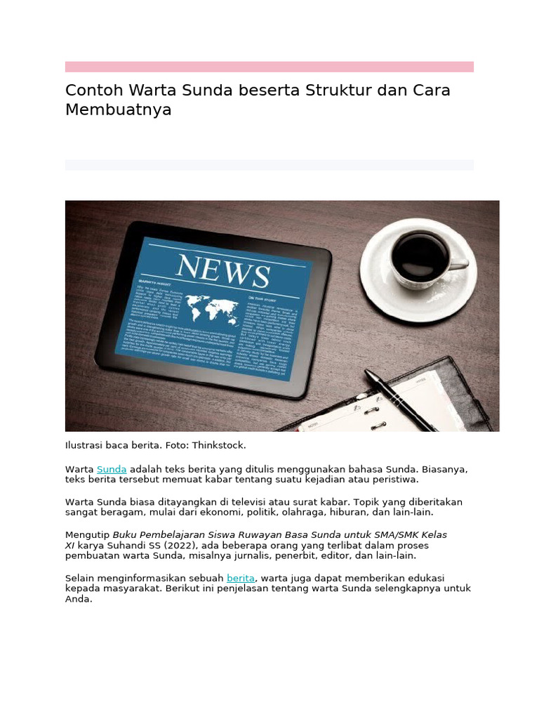 Materi Contoh Warta Kls 11 | PDF