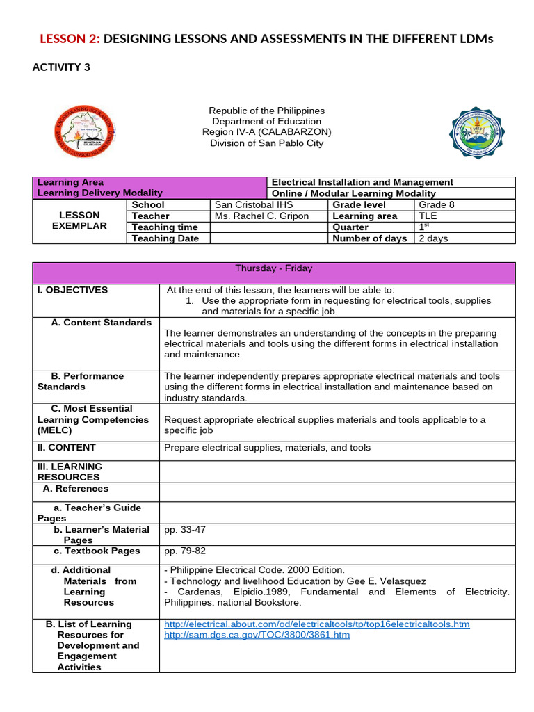 Learning Exemplar-IEM-8 - 2 | PDF