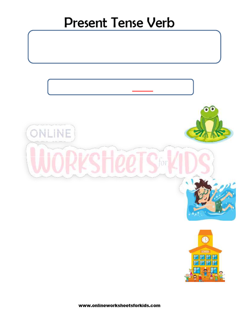 Present Tense Verb Worksheet 1st Grade 1 | PDF