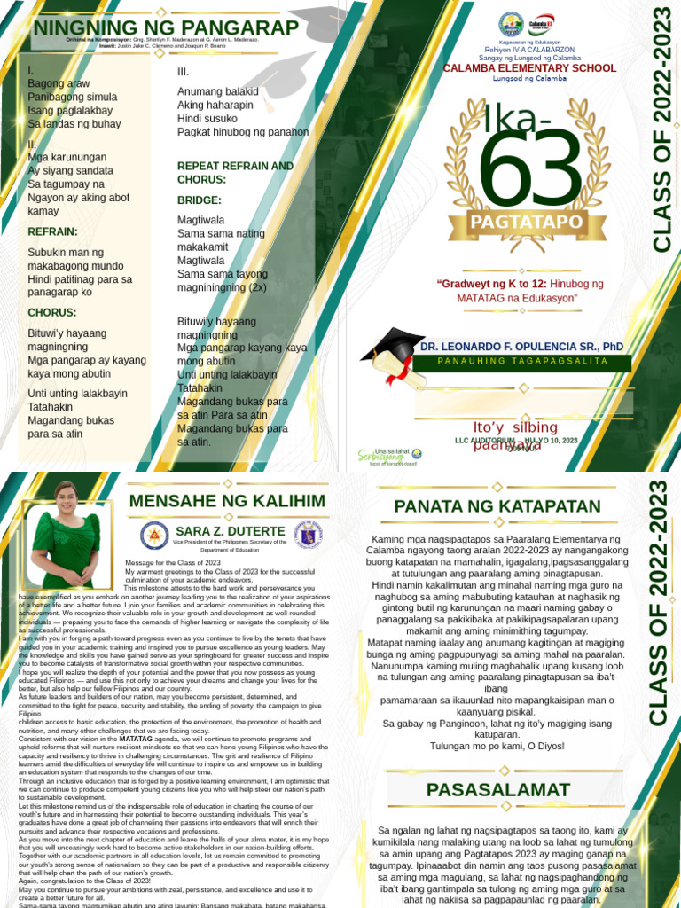 Formal Graduation Program | PDF