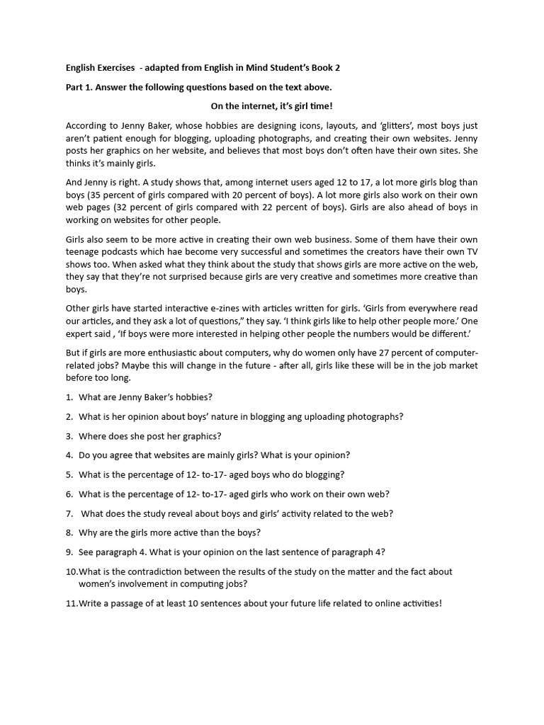 Internet Exercise 1 | PDF