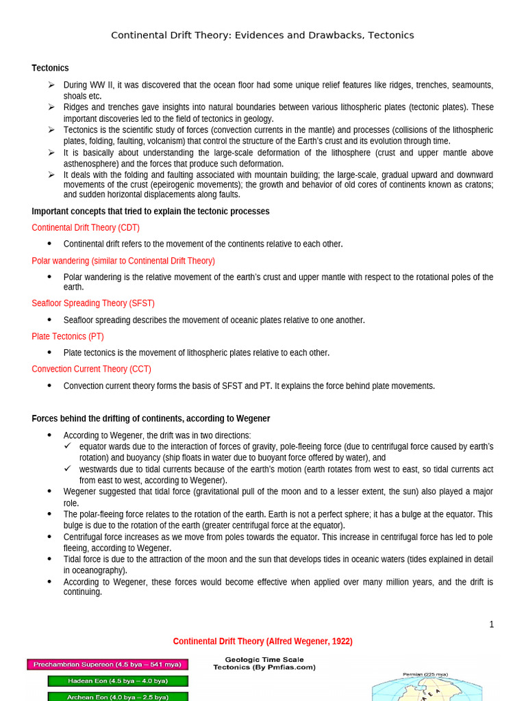Continental Drift Theory Catch Up Friday | PDF