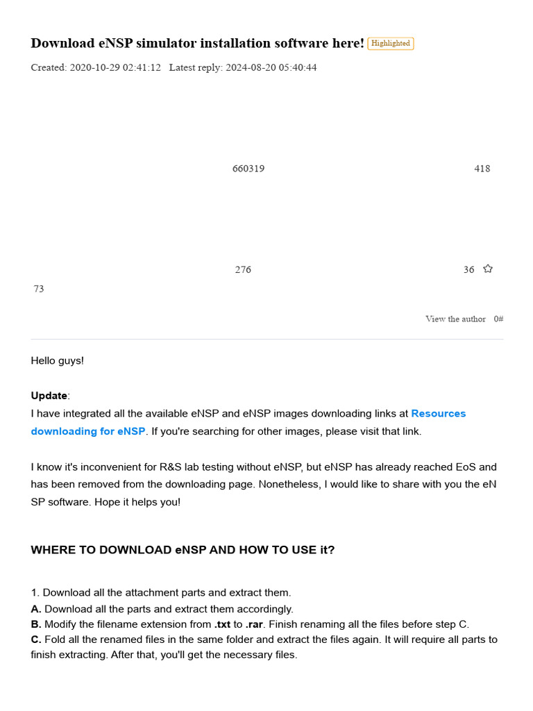 eNSP Simulator Installation Software Here! | PDF