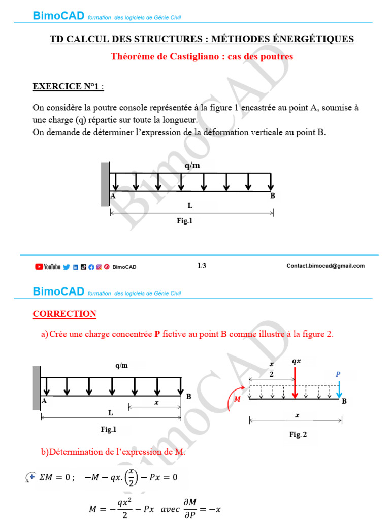 Bimocad: TD Calcul Des Structures: Méthodes Énergétiques | PDF