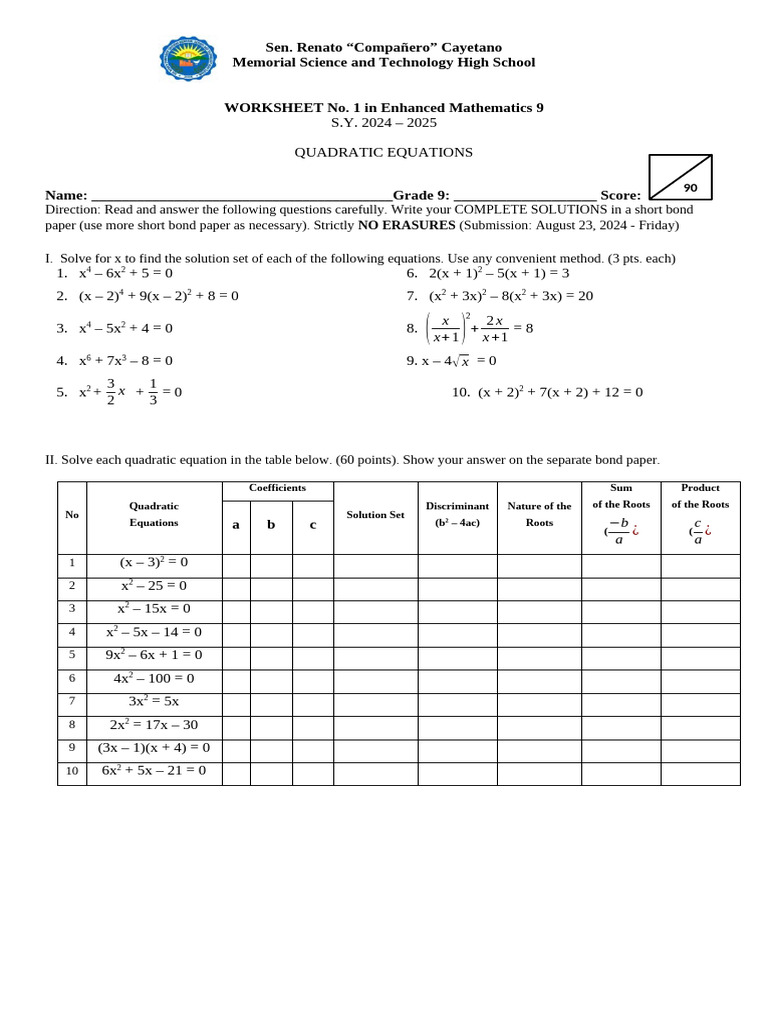 Work Sheet 1 | PDF