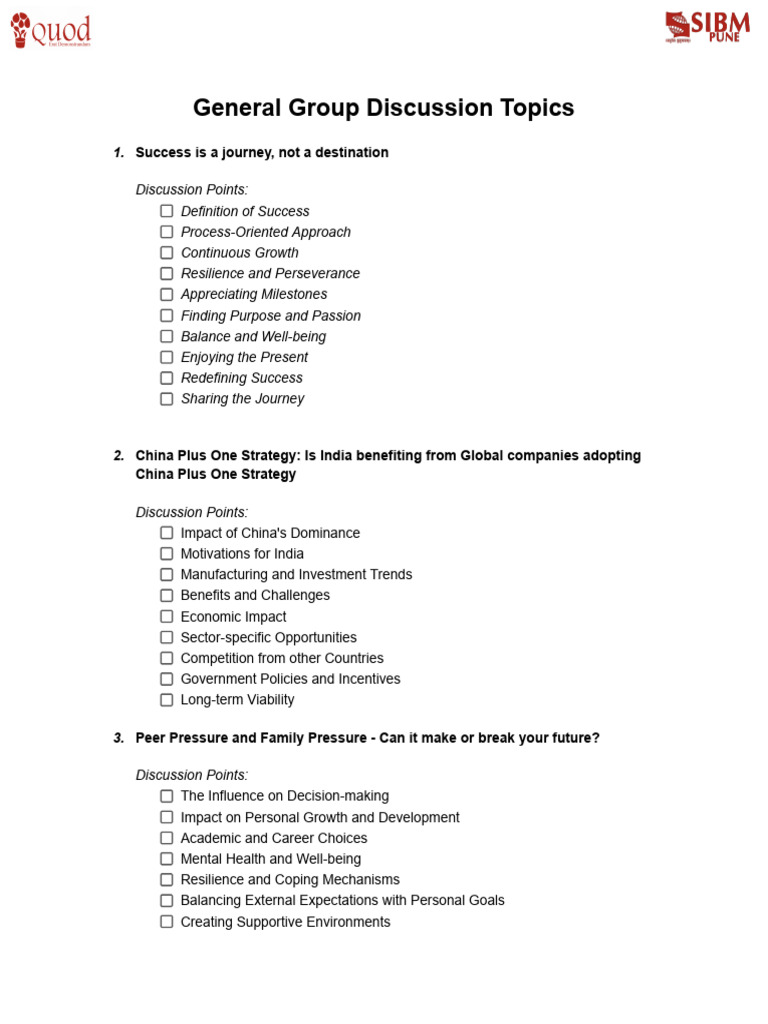 General GD Topics | PDF