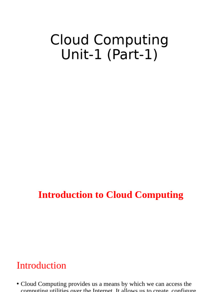 Unit - I (Part-1) Lect | PDF