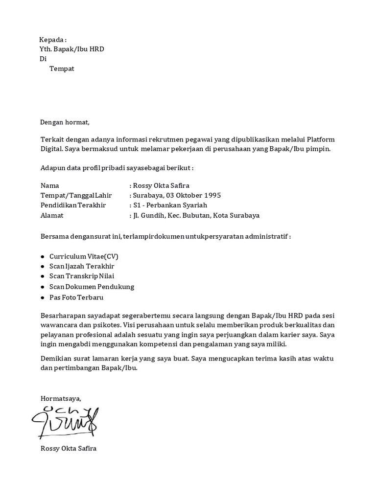 CV - ROSSY OKTA SAFIRA Lengkap - Compressed | PDF