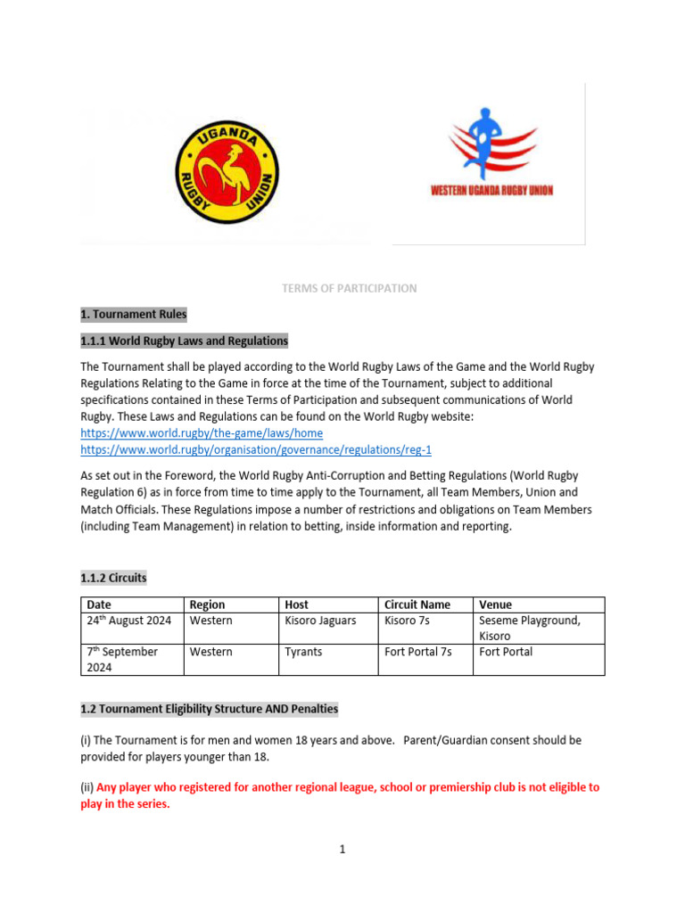 Western 7s Manual 2024 | PDF