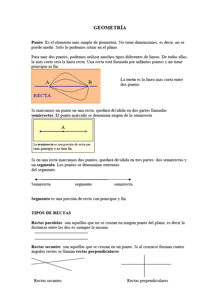 GEOMETRÍA | PDF | Línea (geometría) | Polígono
