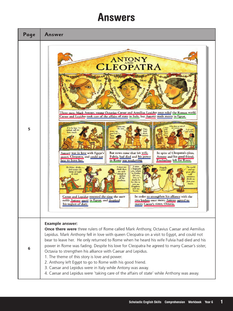 Ses Comprehension Y6 Work Book Answers 1447084 | PDF