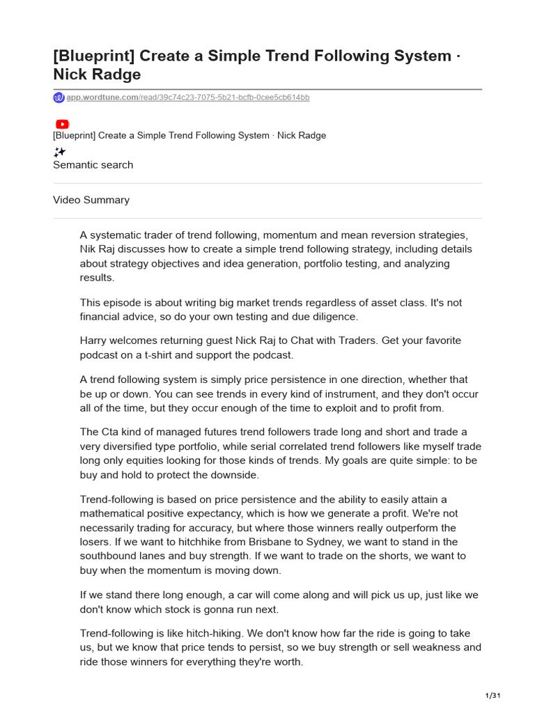 Trend Trading for Busy Investors | PDF | Stocks | Business