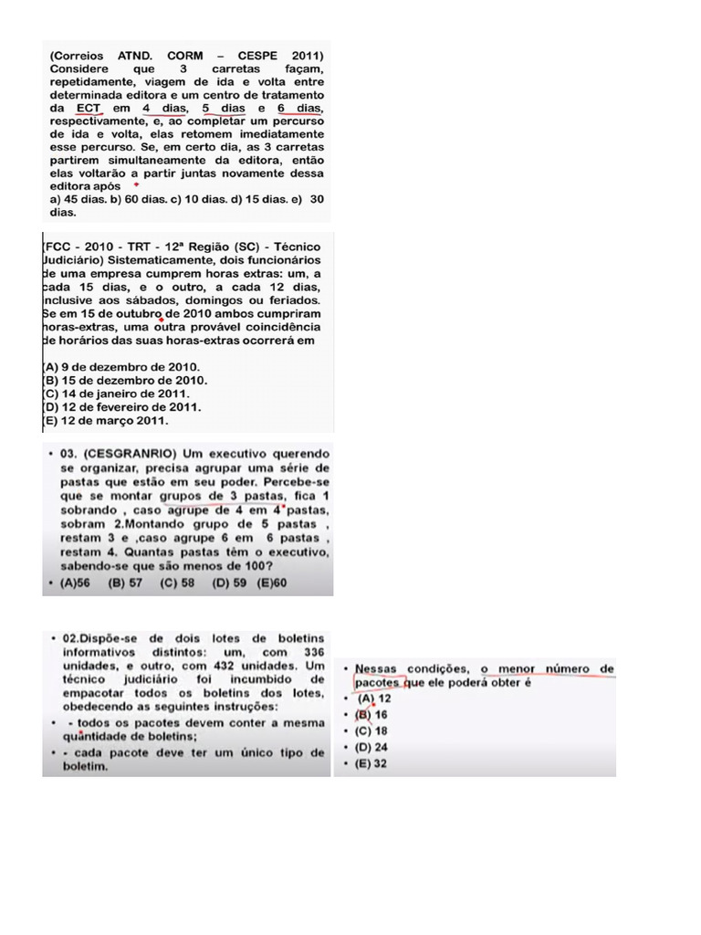 Exercicios MMC e MDC | PDF
